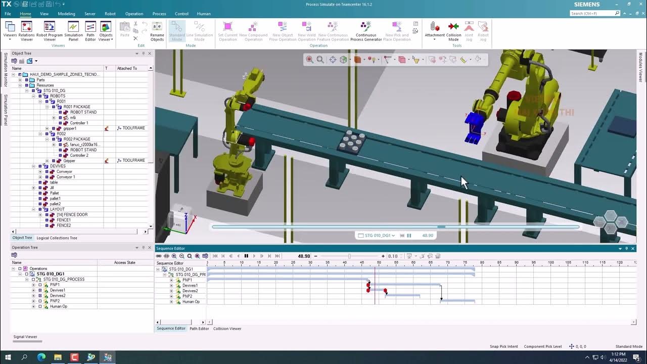 Tecnomatix Process Simulate - mô phỏng quy trình đóng gói - YouTube