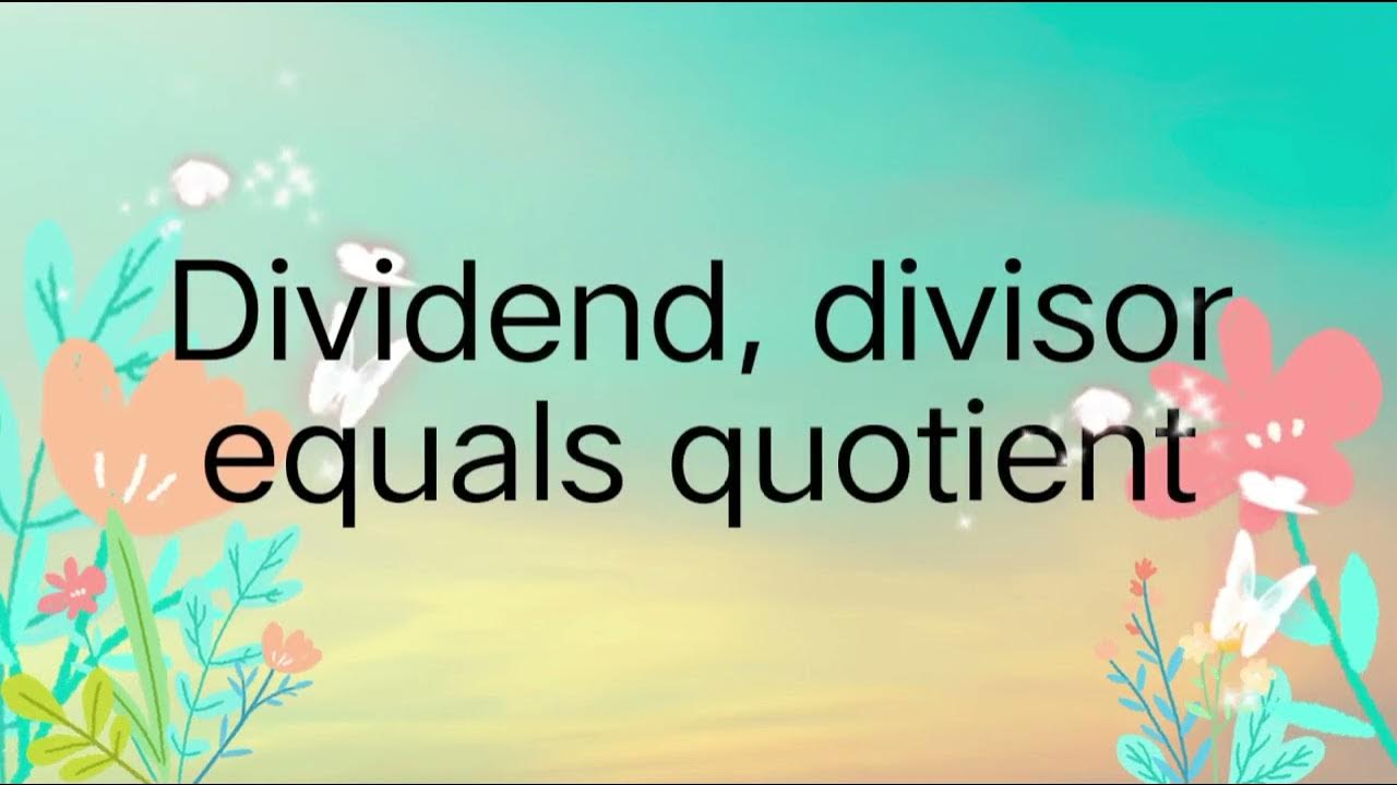 Division Song / Math Song / Are you sleeping tune / for final demo ...