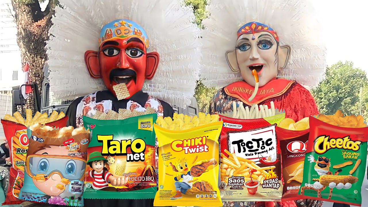 LUCU! ONDEL ONDEL BETAWI MAKAN SEMUA JENIS CHIKI MINTA NAMBAH, KELUAR ...