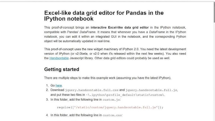 Handsontable Example Youtube