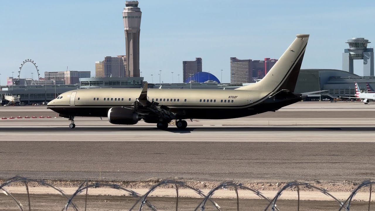 Special Request: Private Boeing 737 MAX 8 BBJ lands at Las Vegas ...