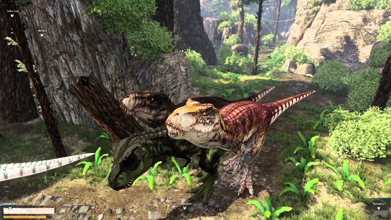 Primal Carnage: Extinction out of map and T rex group - YouTube