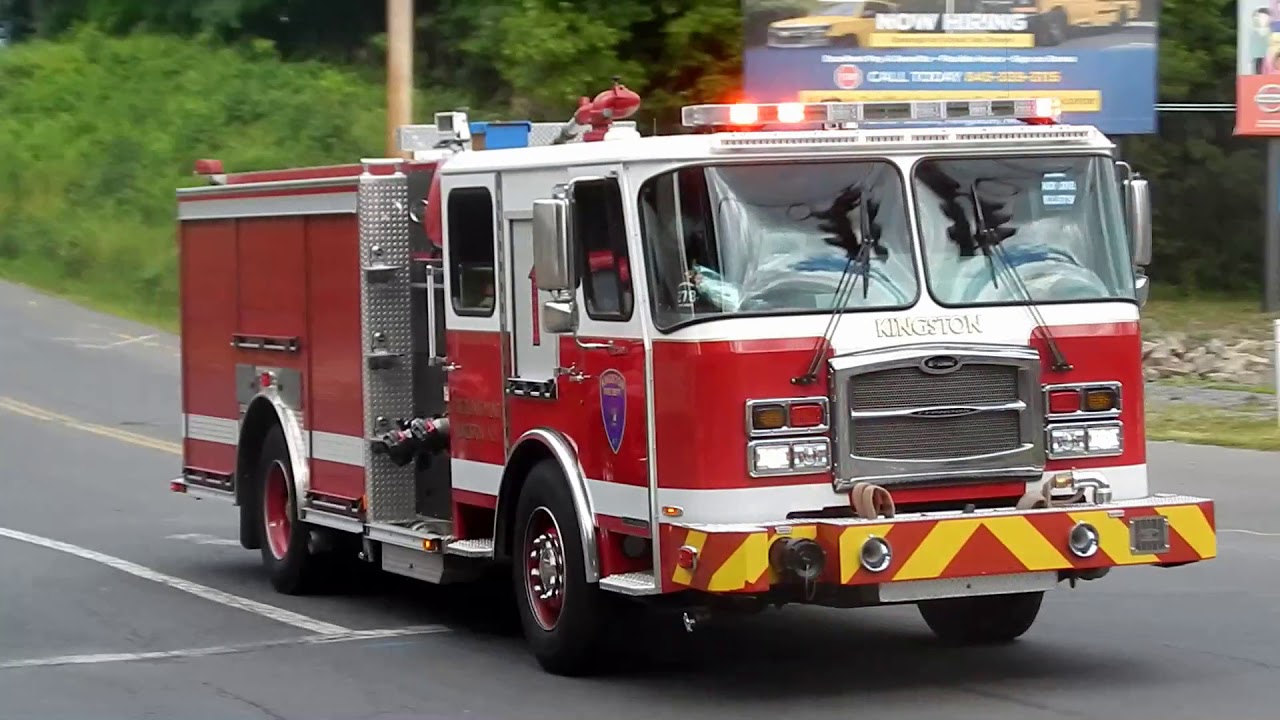 Kingston Fire Department E-One Engine 1 & Mobile Life Responding - YouTube