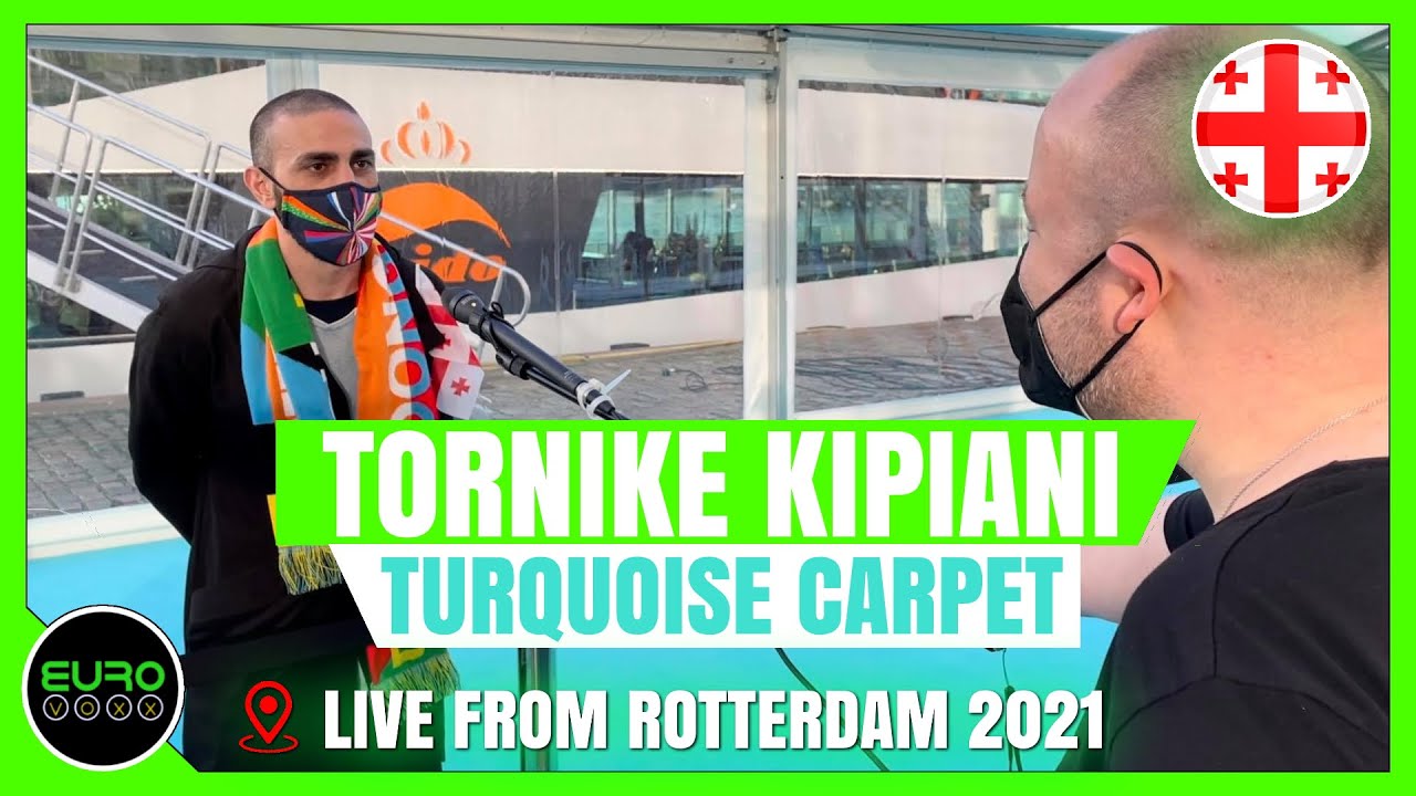 GEORGIA EUROVISION 2021: Tornike Kipiani - You (TURQUOISE CARPET INTERVIEW) // Live from ...