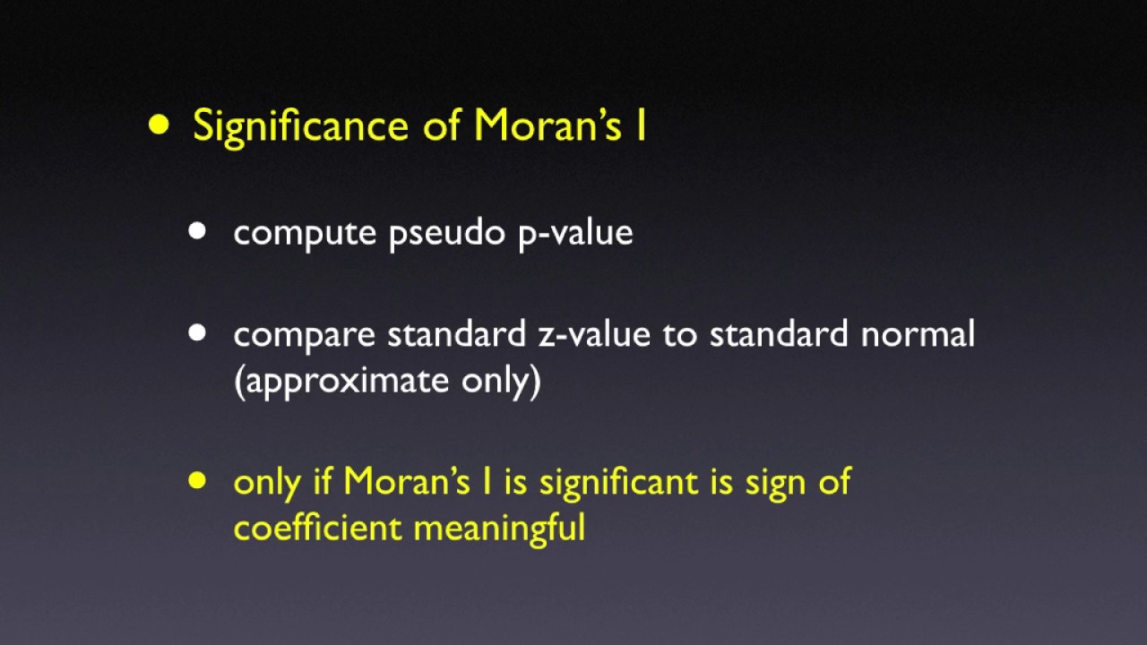 Interpretations of Moran's I - YouTube
