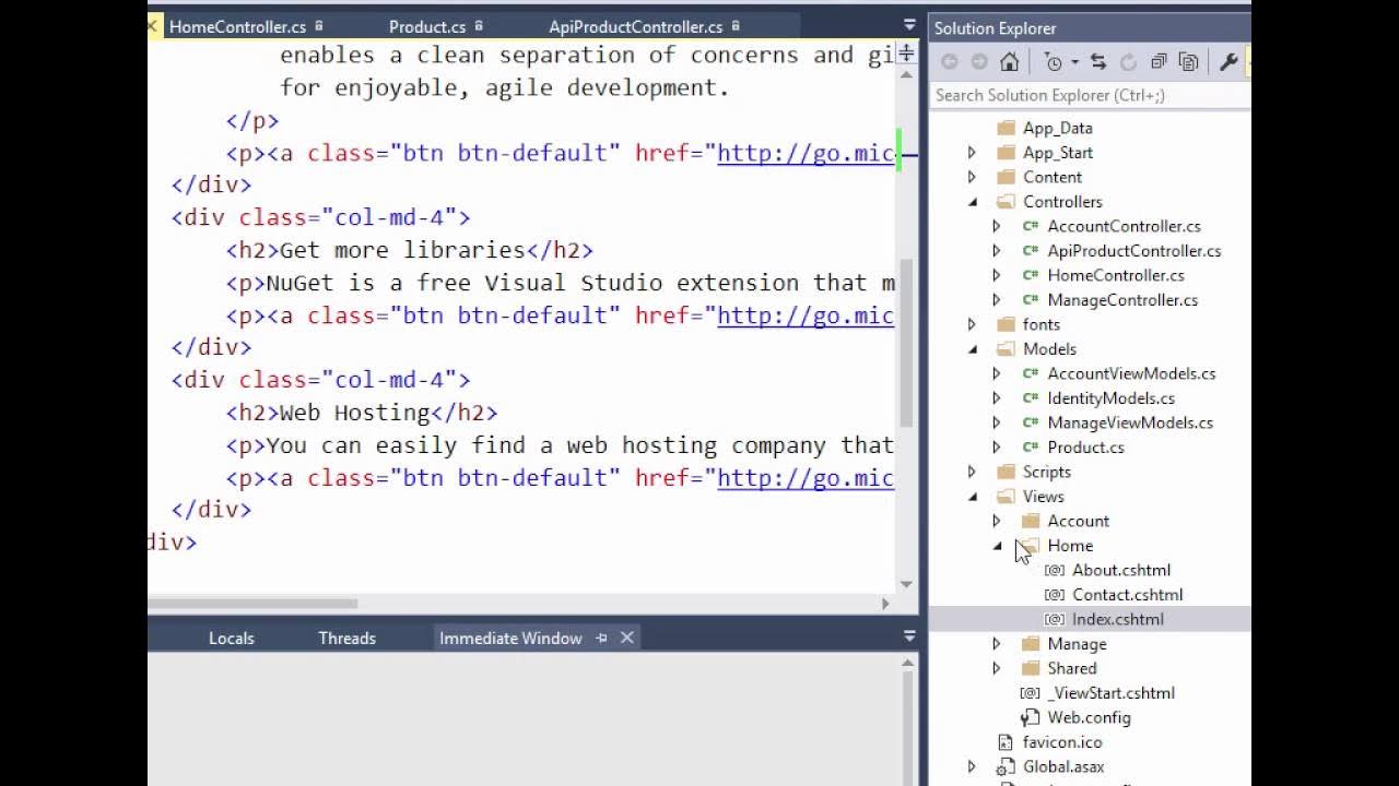 V08 - ASP.NET MVC and Web API simple AJAX sample - YouTube