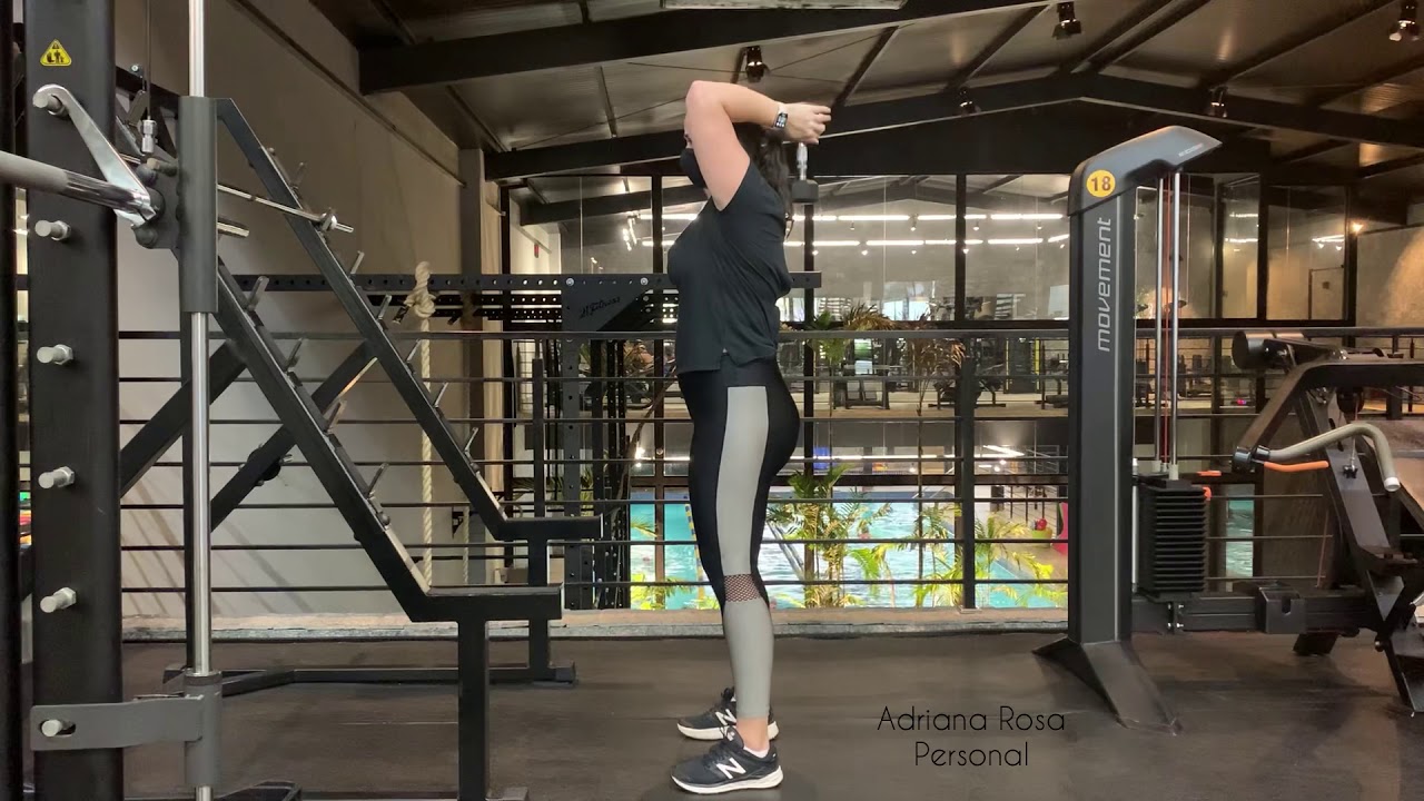 Tríceps francês com halter em pé - YouTube
