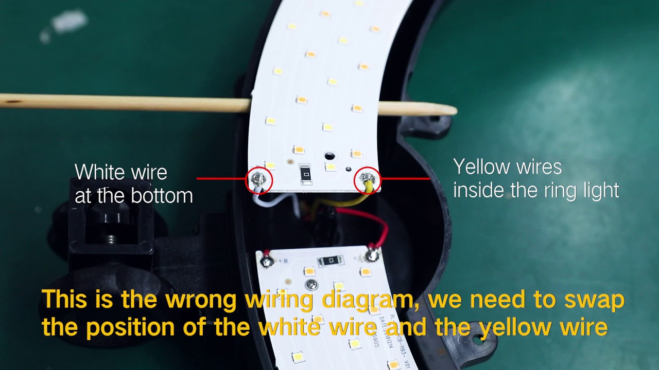 ring light wire correct - YouTube