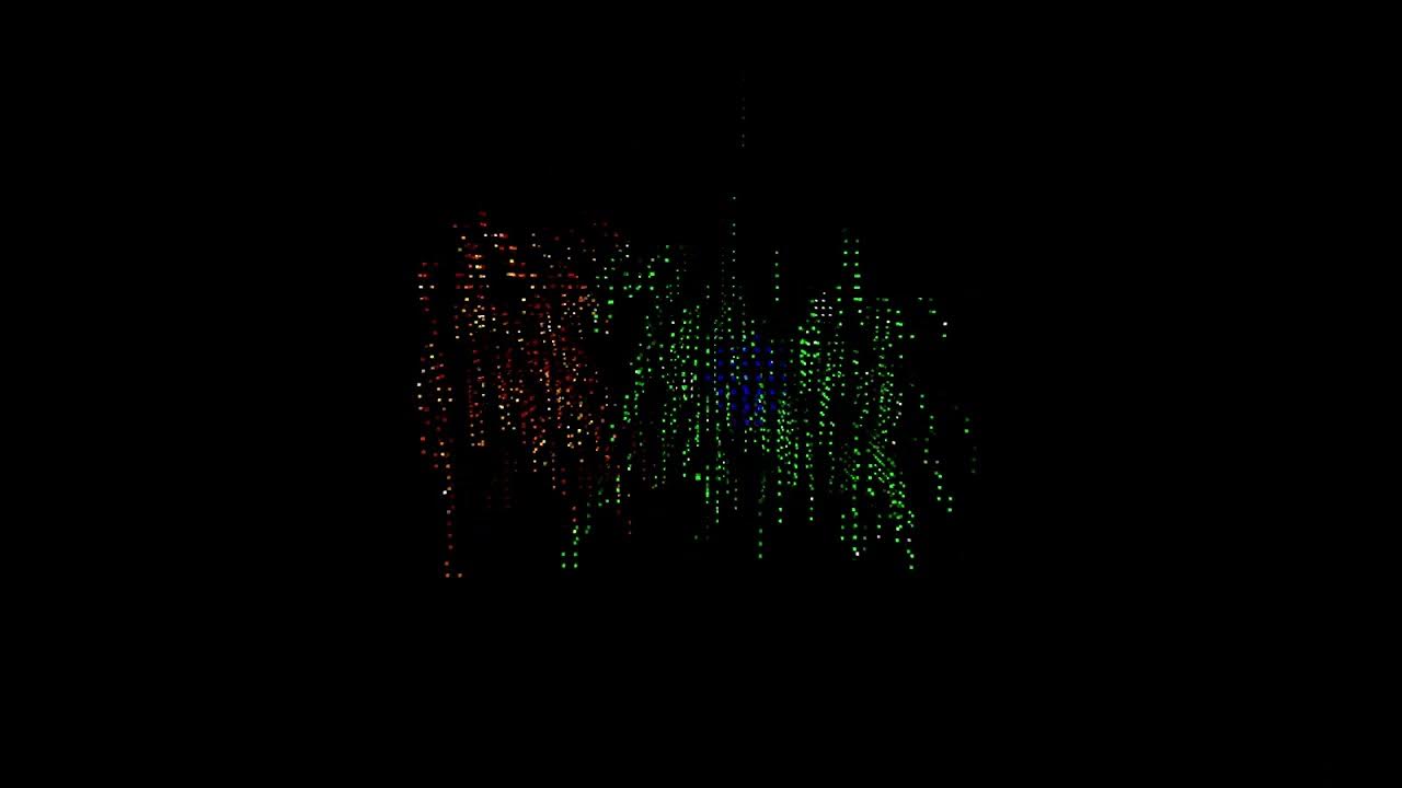 OpenFrameworks 3D LED Fireworks Simulation - YouTube