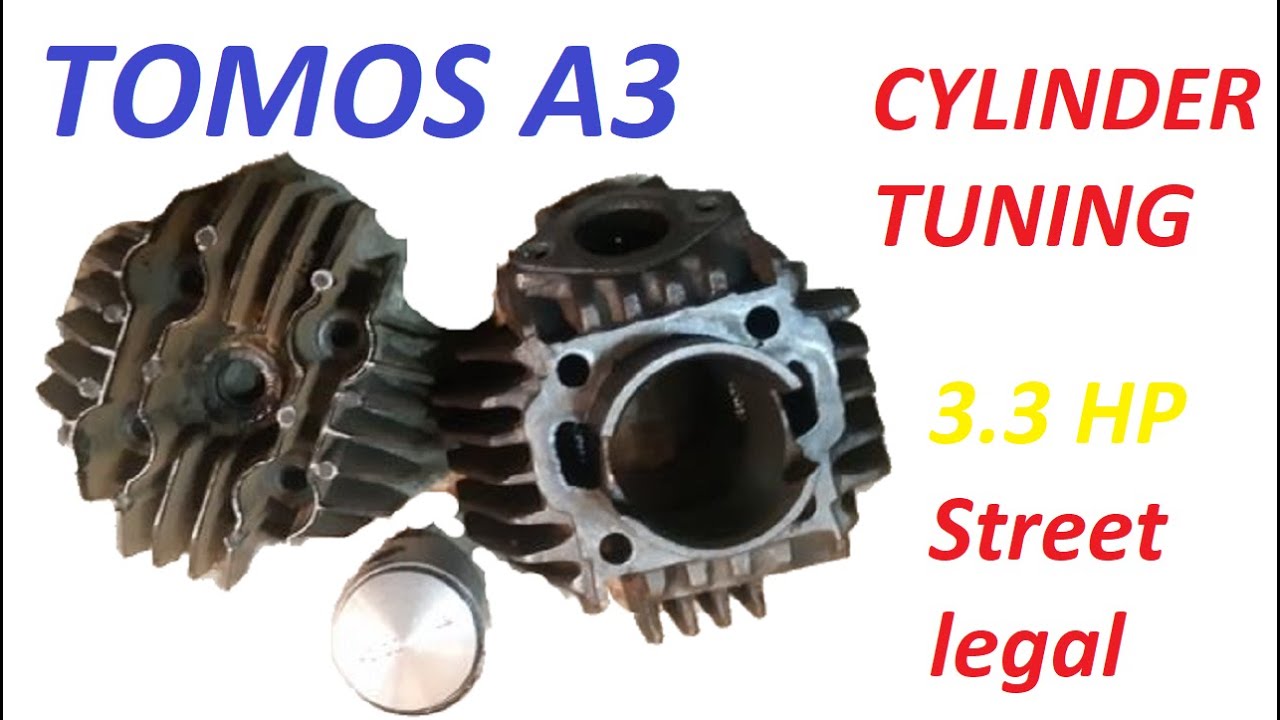 TOMOS A3 TUNING - CYLINDER AND EXHAUST - YouTube