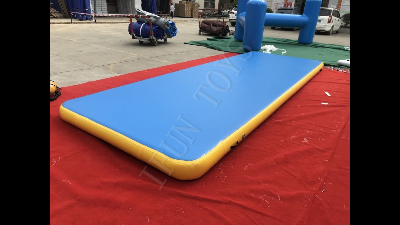 Inflatable Air Platform Floating Dock Inflatable Swim Platform - YouTube