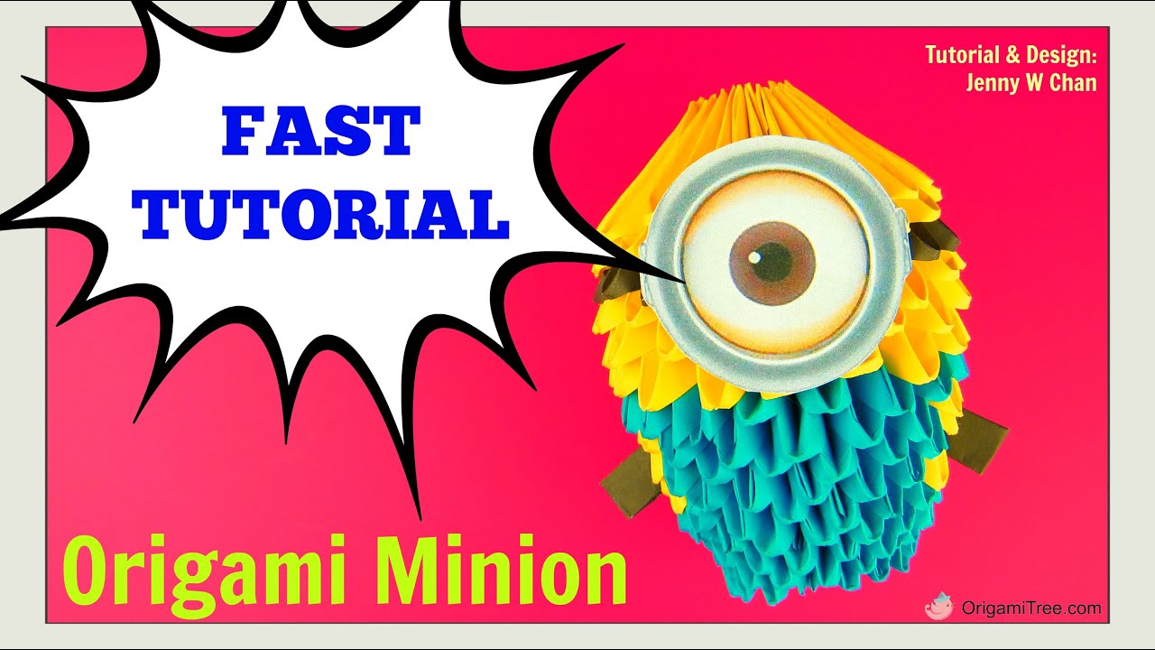 Origami Minion - 3D Origami Minion - Origami 3D Tutorial DIY Minions ...