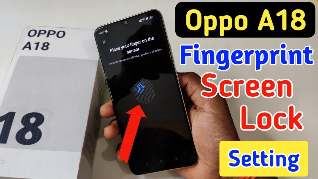 Oppo a18 fingerprint screen lock | fingerprint lock setting in Oppo a18 ...