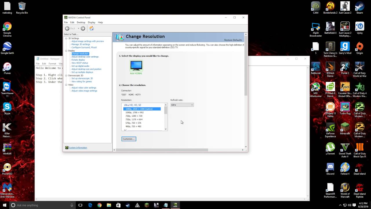 How to Change your refresh rate for you monitor on a Nvidia Video Card ...