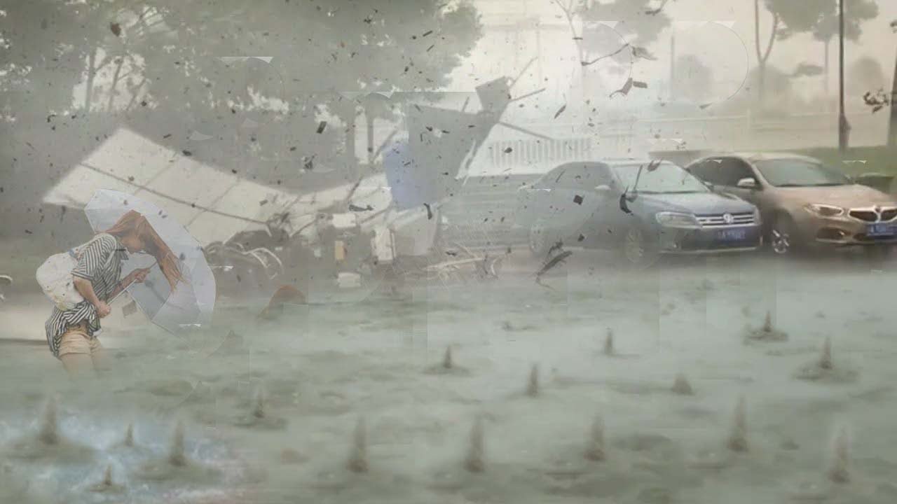 rivers of hail ! Scary hail storm destroying vehicles and crops in ...