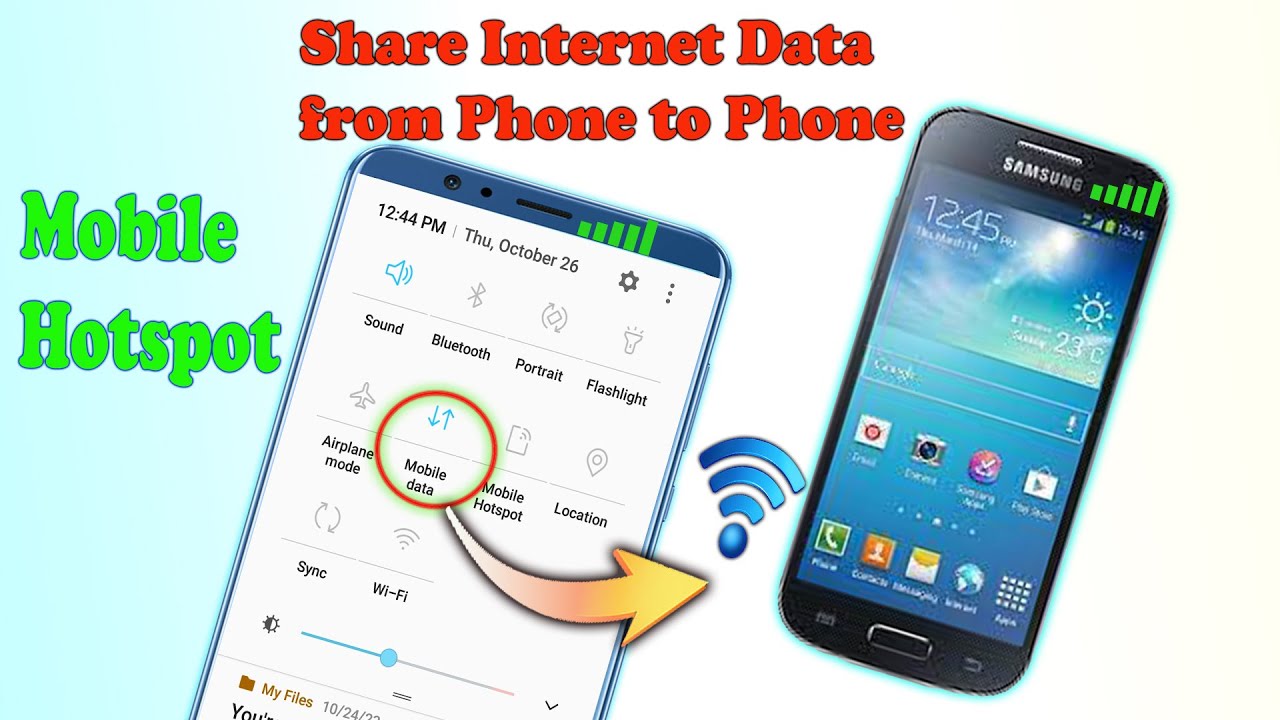 how to share internet from phone to phone | how to connect mobile ...