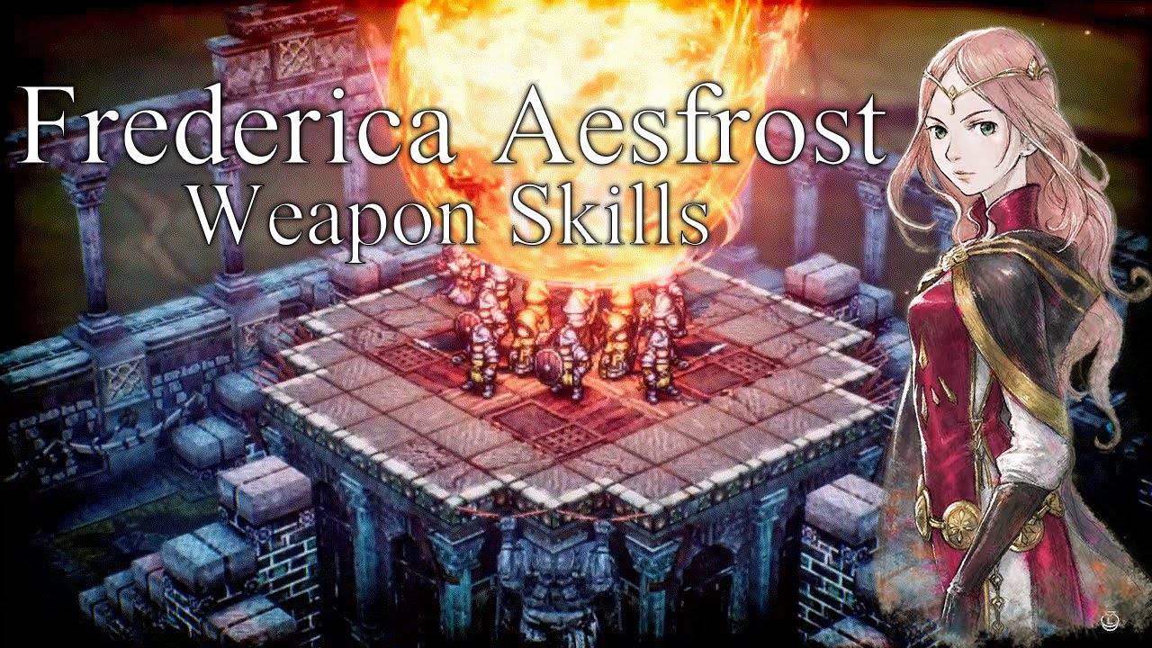 Triangle Strategy: All Frederica Weapon Skills - YouTube