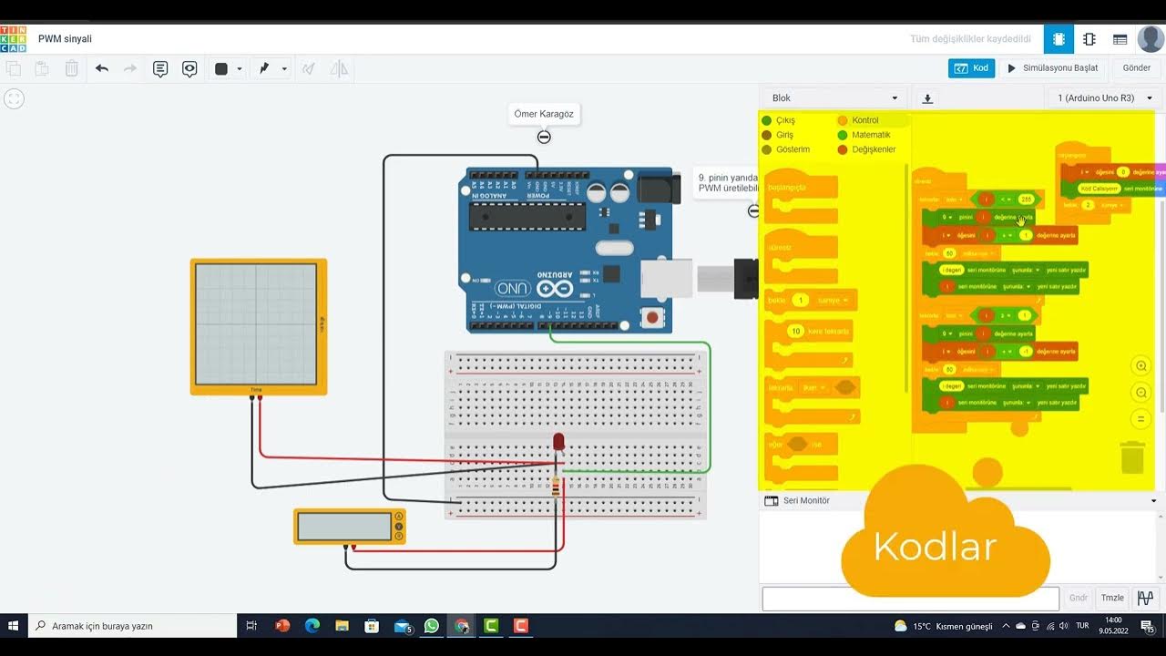 Duty Cycle Arduino ile PWM sinyali üretmek - YouTube
