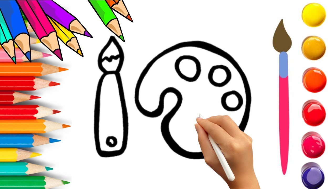 How To Draw cute color plate Drawing, Painting & Coloring For Kids and ...