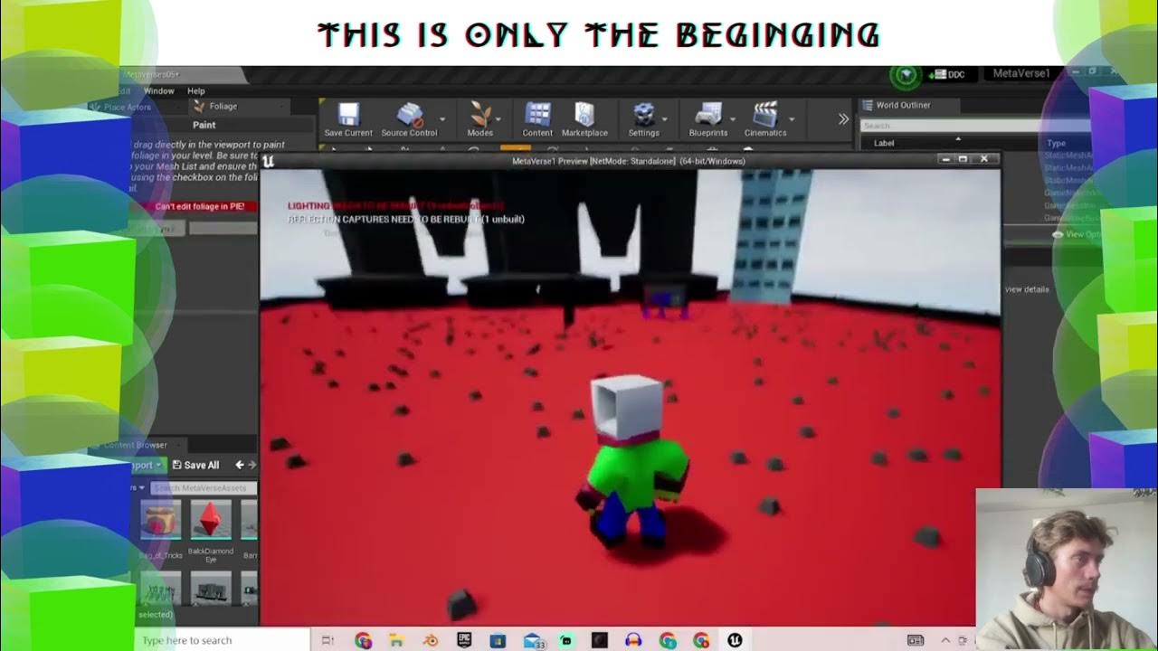 Your First 3D Game World! Part 2 Unreal Engine Metaverse - YouTube