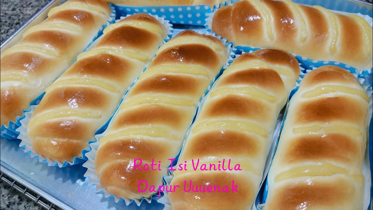Roti Manis Isi Vanilla Vla / Vanilla Vla Bread - YouTube