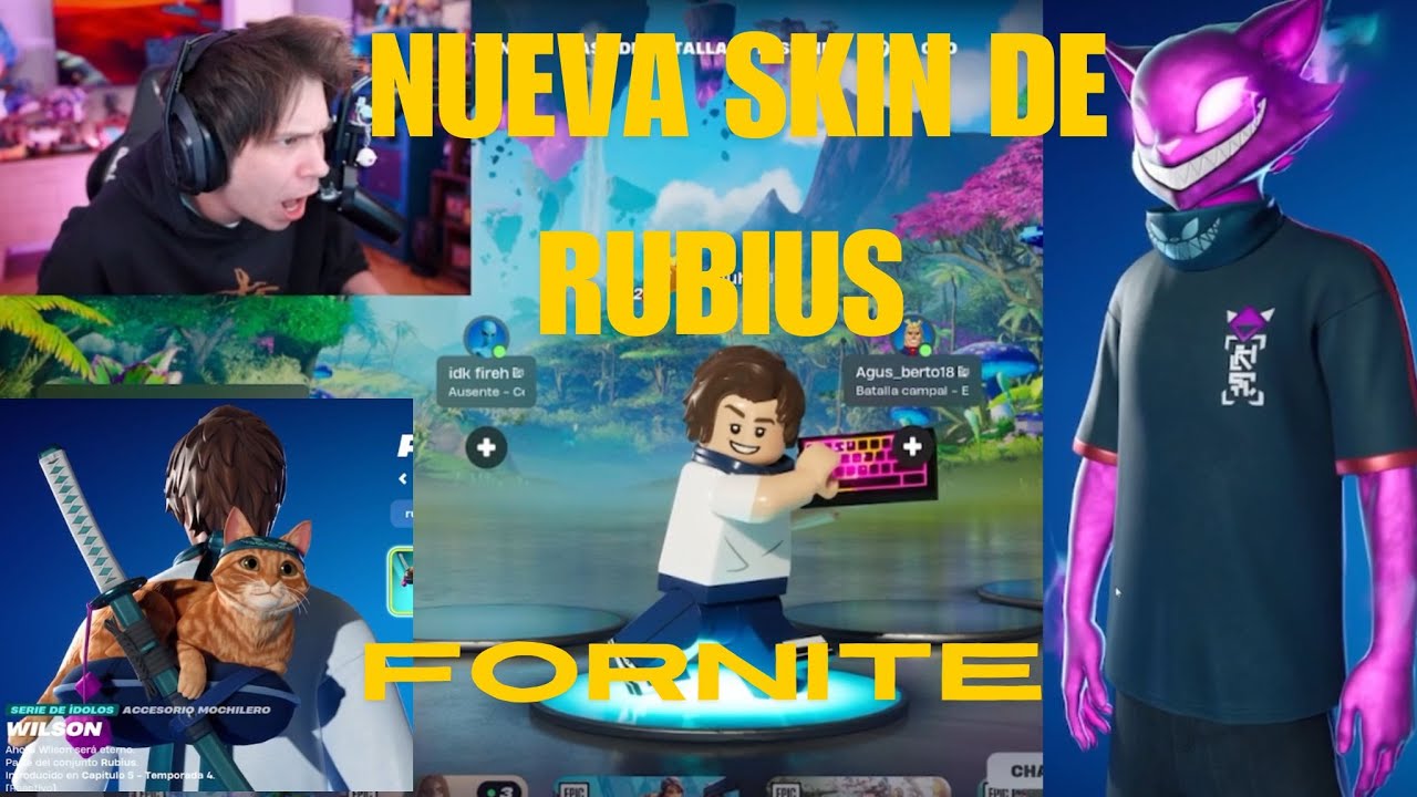 RUBIUS muestra su nuevo SKIN (RUBIUS y su gato WILSON en FORNITE ...