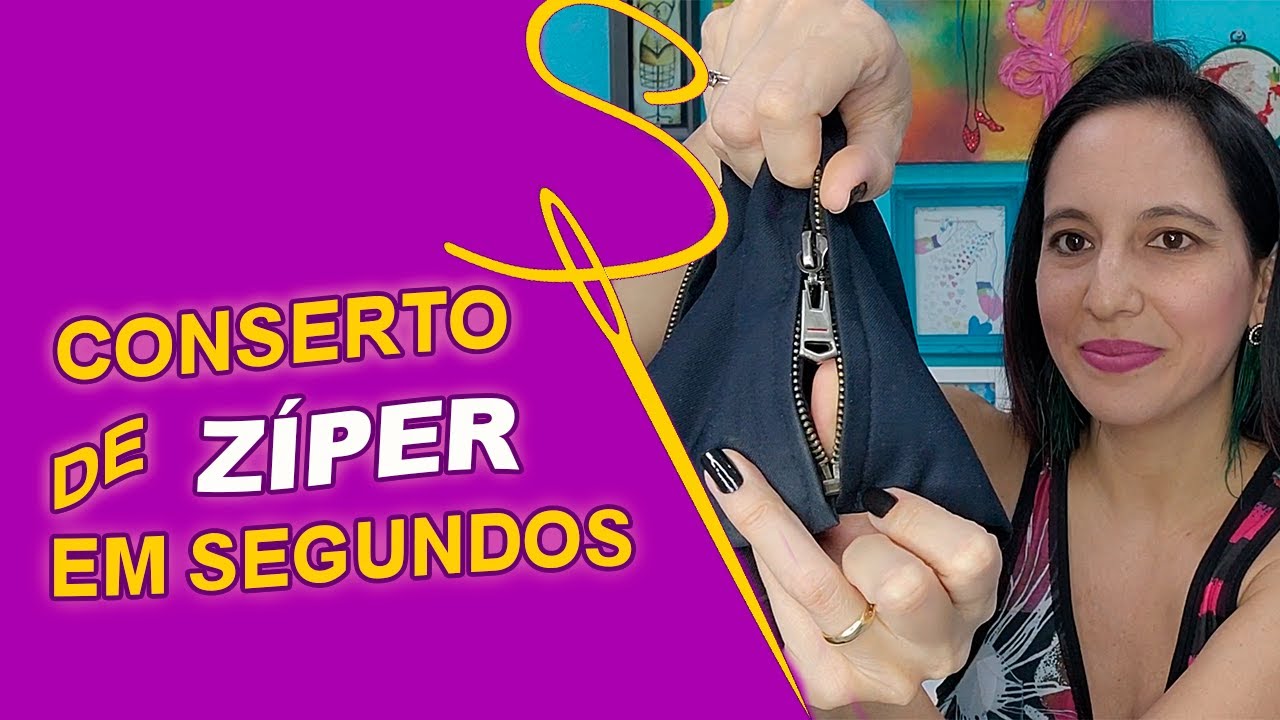 COMO CONSERTAR ZÍPER QUE SAIU DE UM LADO - YouTube