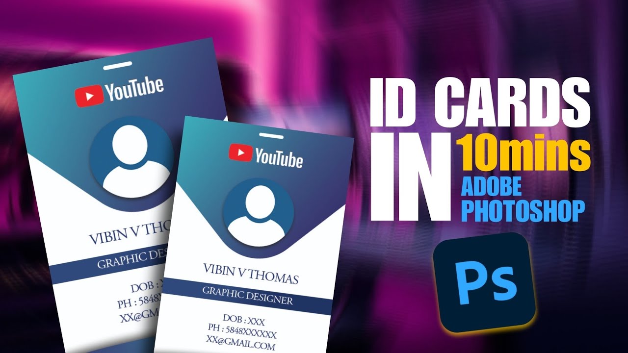Create ID Cards in AdobePhotoshop | easymalayalamtutorial # ...