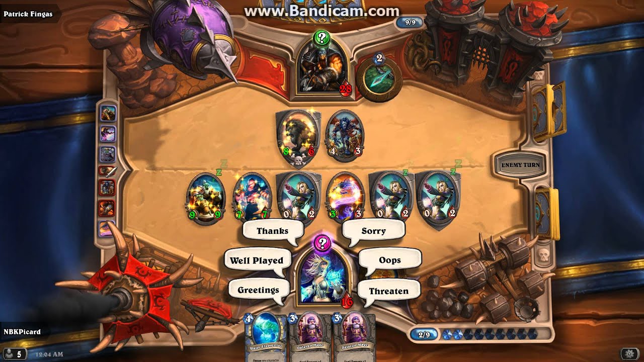 Hearthstone Mage (NBK) vs Hunter (Kidd) - YouTube