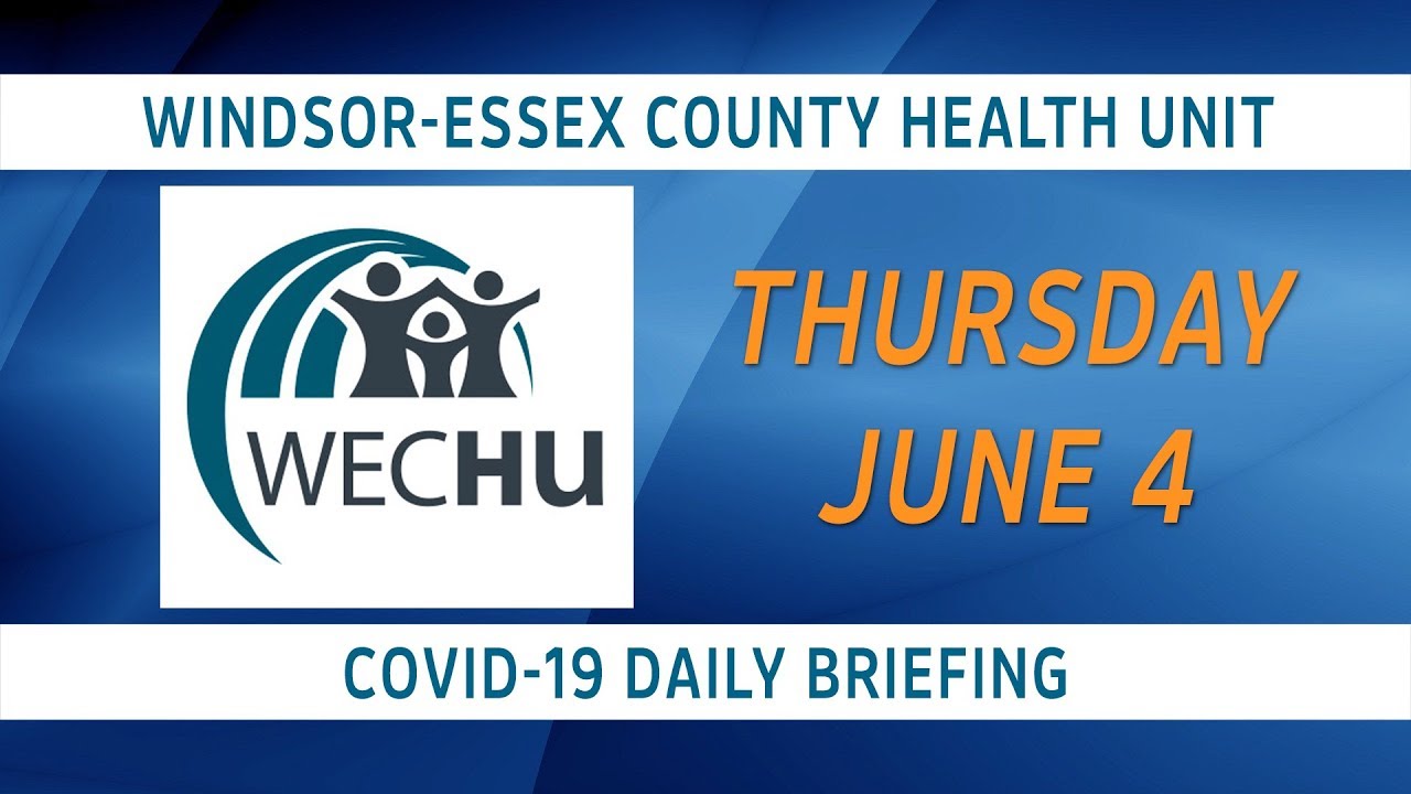WECHU COVID-19 Update: THURSDAY, JUNE 4, 2020 - YouTube