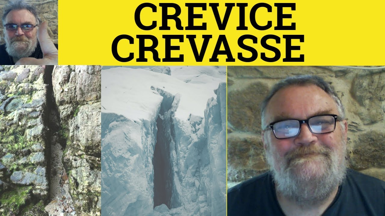 🔵 Crevice vs Crevasse Meaning Crevasse or Crevice Examples Crevice or ...