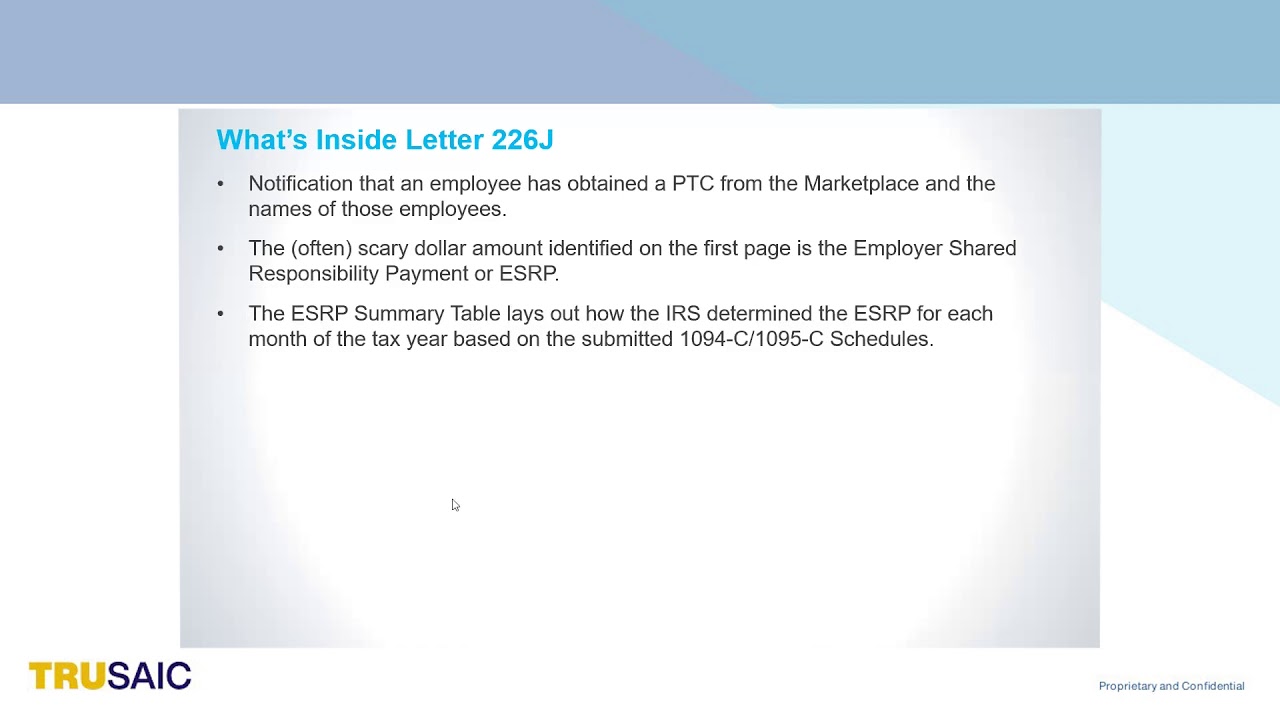 What's inside Letter 226J - Webinar - Trusaic - YouTube