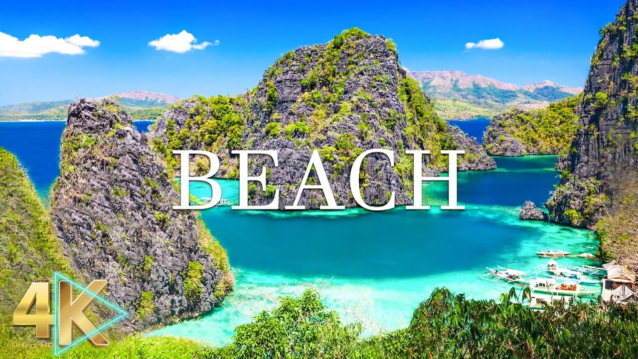 BEACH 4K - Scenic Relaxation Film with Calming Music - 4K Video Ultra ...