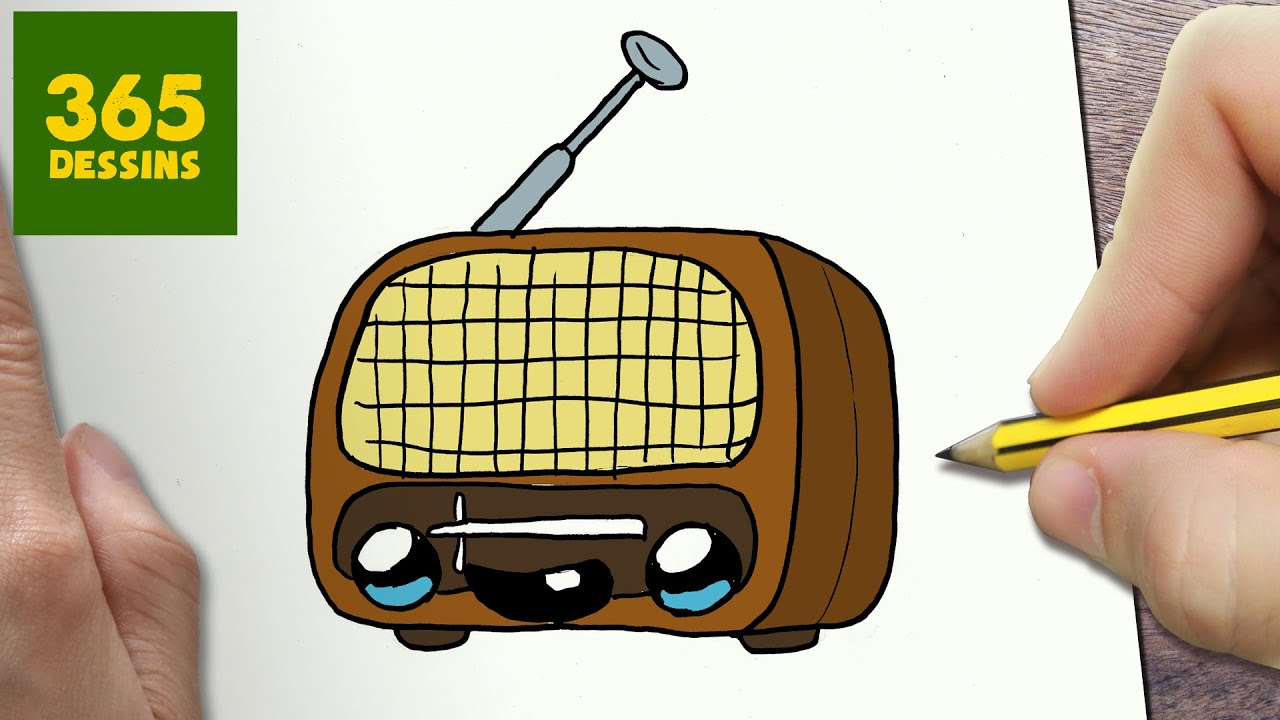 COMMENT DESSINER RADIO KAWAII ÉTAPE PAR ÉTAPE – Dessins kawaii facile ...