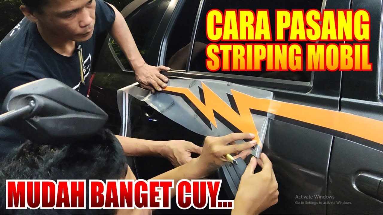 PASANG STRIPING MOBIL | TUTORIAL CARA PASANG STICKER MOBIL - YouTube
