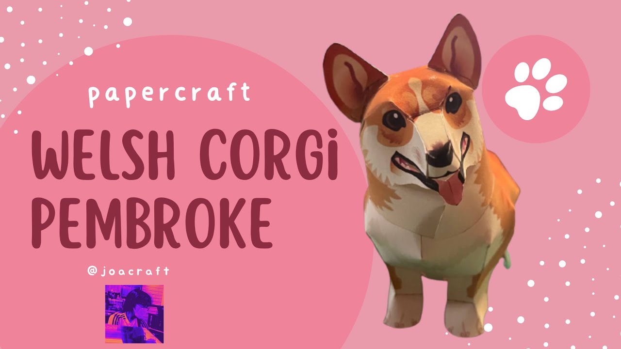 Welsh Corgi Pembroke Papercraft from Canon Creative Park - YouTube