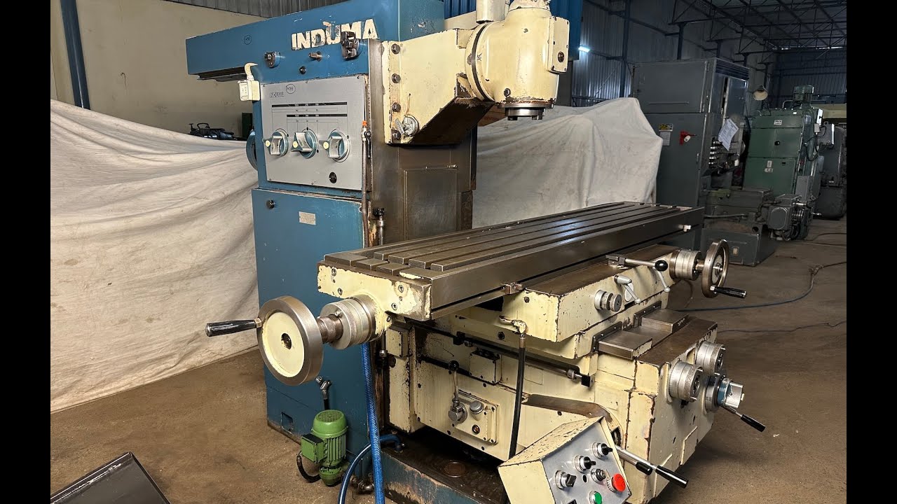 Induma NL 63 Universal Milling Machine - 1700 mm x 350 mm - YouTube