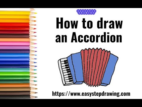 How to draw an Accordion | easystepdrawing - YouTube