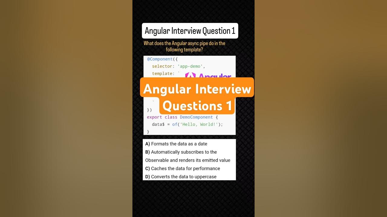Angular Interview question 1: Async Pipe Essentials Javascript|React|Es6 - YouTube