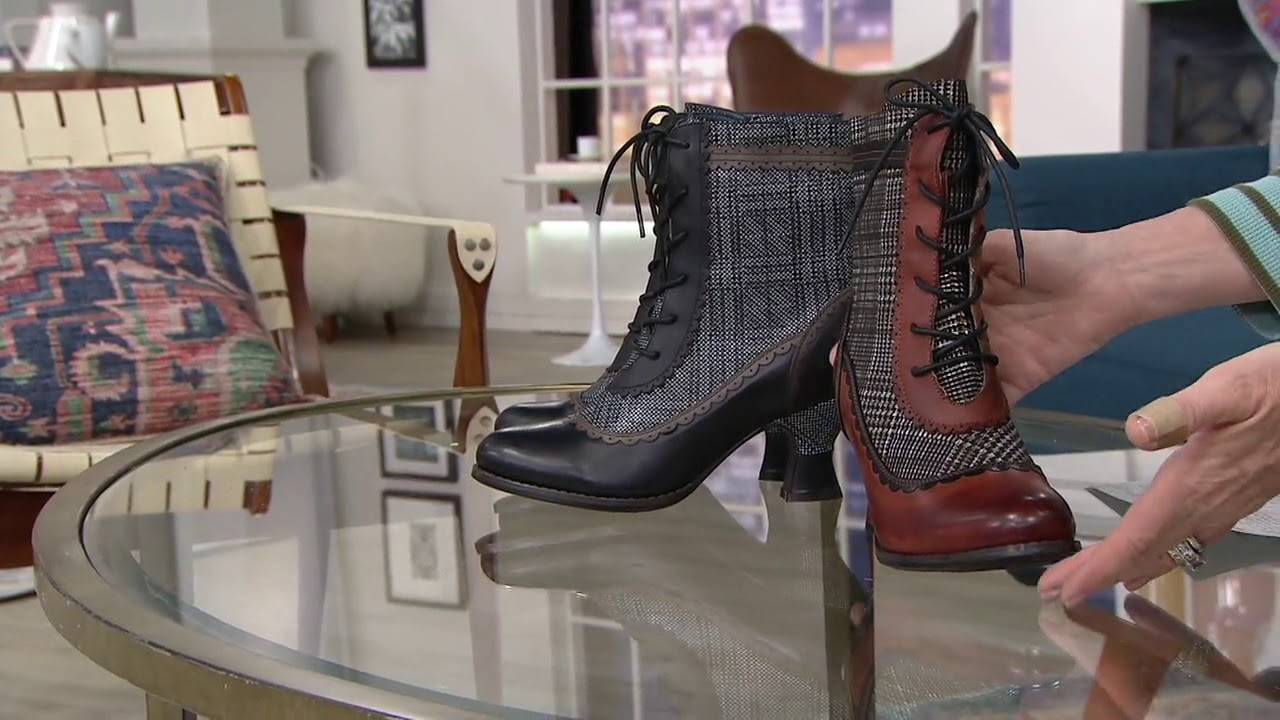 L'Artiste by Spring Step Ankle Boots - Bewitch-Plaid on QVC - YouTube