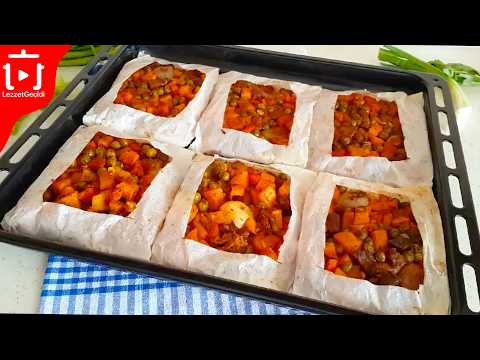 Kağıt Kebabı Tarifi , Fırında Kağıtta Sebzeli Kebap, Evde Kebap Nasıl Yapılır