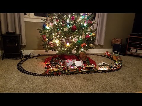 Christmas Tree Train Layout 2021 Ft. New Bright Holiday Express - YouTube
