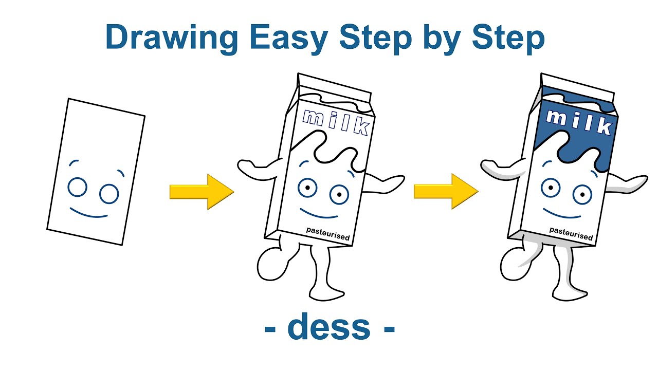 How to draw the Milk (Blur - Coffee and tv) - Drawing Easy Step by Step ...