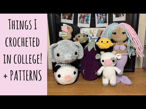 Things I crocheted in college! + PATTERNS #crochet #amigurumi # ...