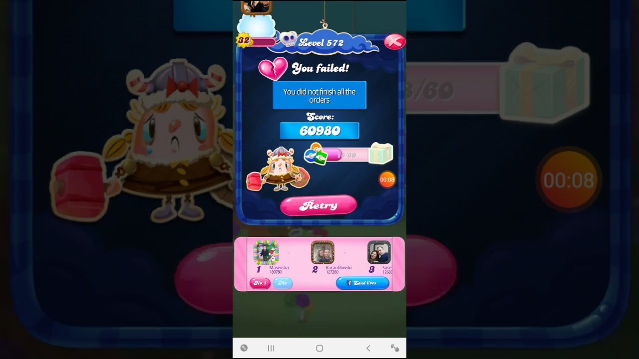 Candy Crash Saga Hard Level - YouTube