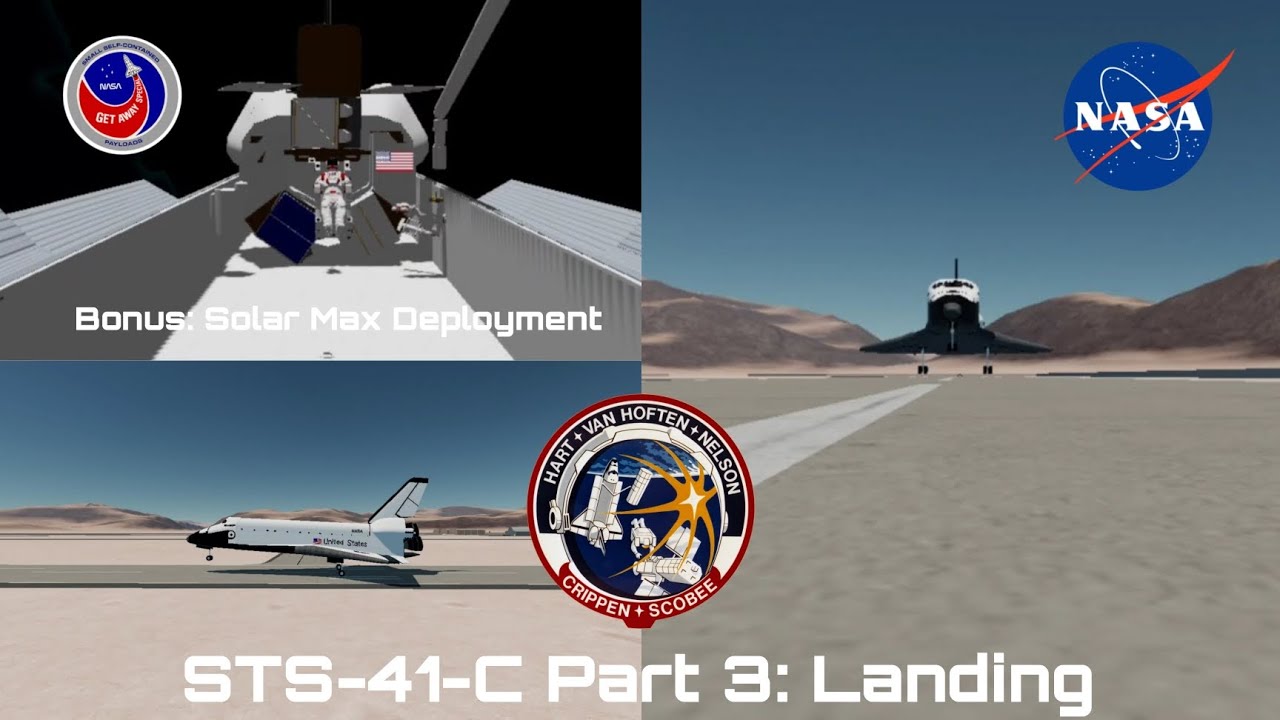 STS-41-C Part 3: Landing | Pure Stock Replicas | Space Shuttle Missions ...
