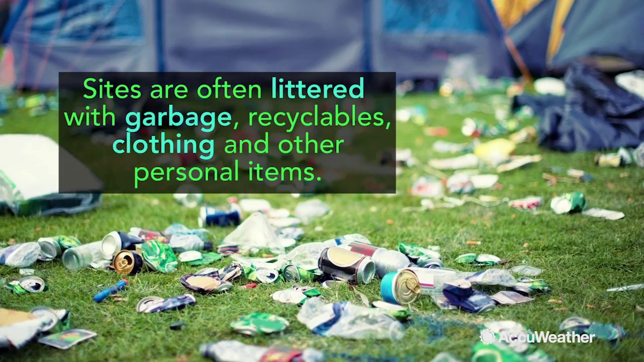 How music festivals manage tons of waste and left-behind items - YouTube