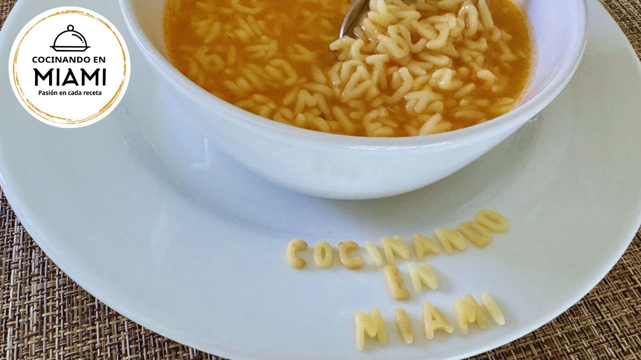 Sopa de Letras Tradicional | Receta Casera Ideal para Niños y Adultos ...