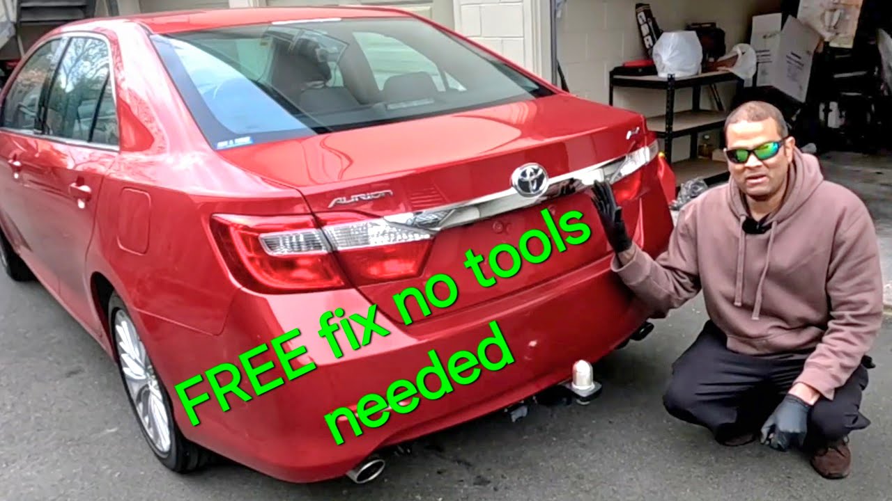 How to adjust trunk lid to sit flush for FREE - No tools needed - YouTube