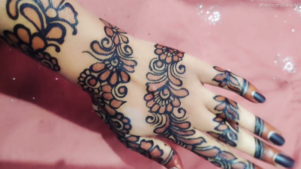 Black Mehndi Designs For Hands Arabic